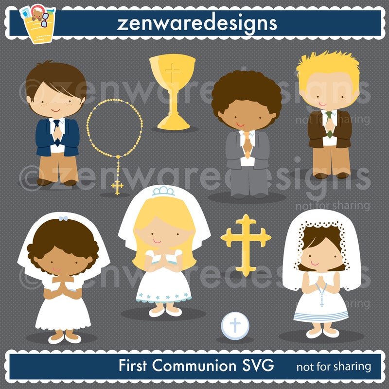 First communion clipart - Etsy España