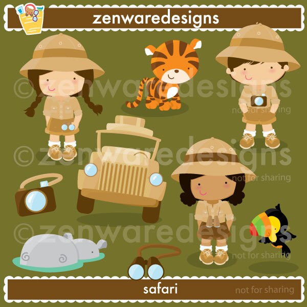 Safari Clipart - Etsy