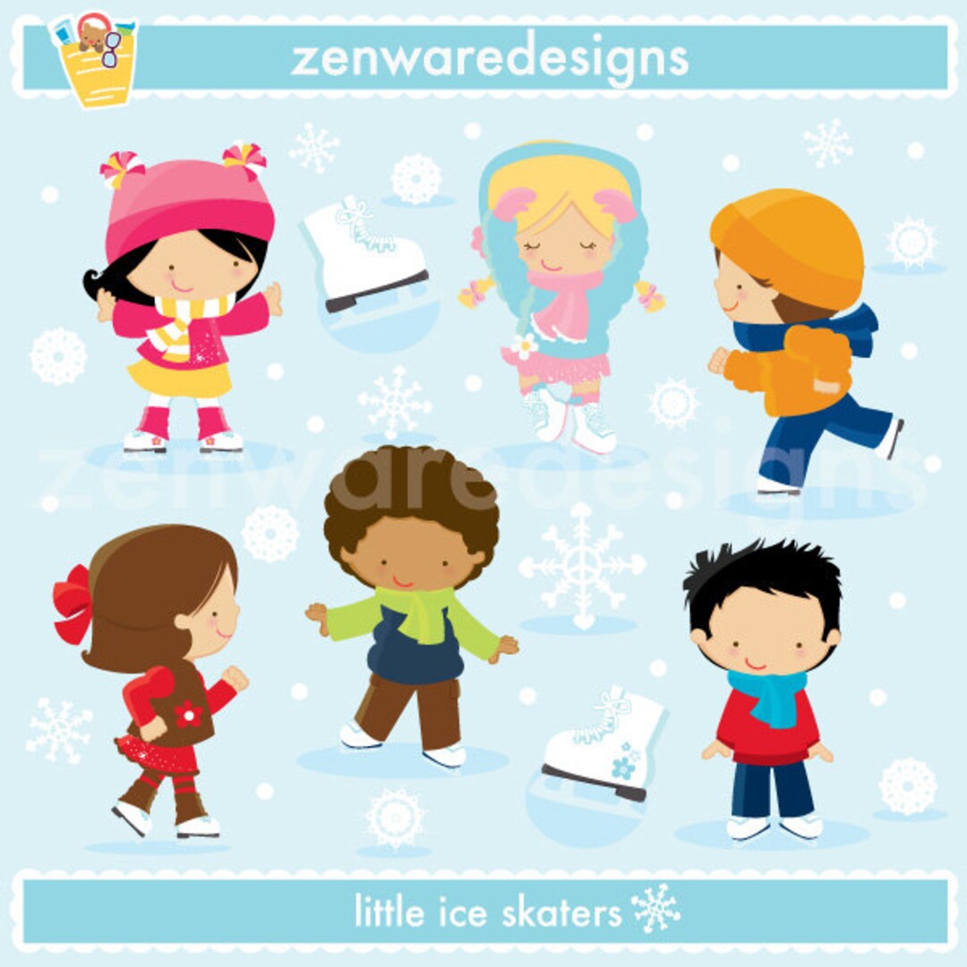 Ice Skating Clipart - Etsy