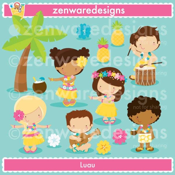 Luau Clipart - Etsy