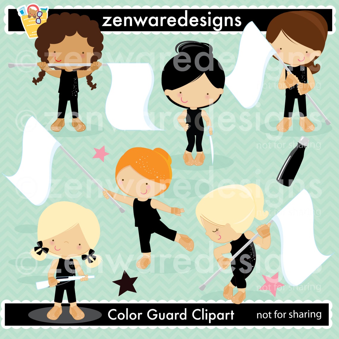 Color Guard Clip Art - Etsy