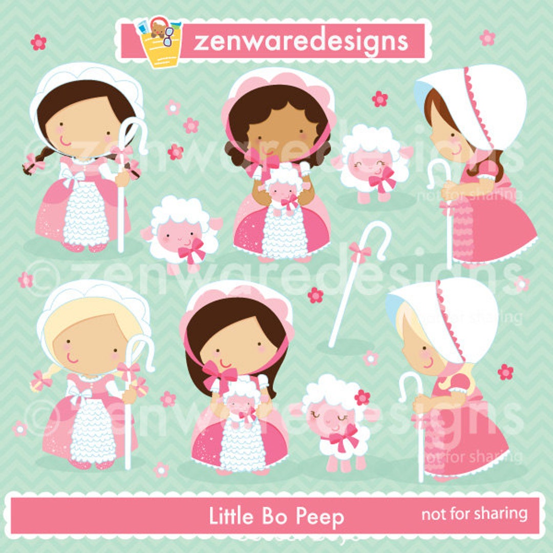 Little Bo Peep Clipart - Etsy