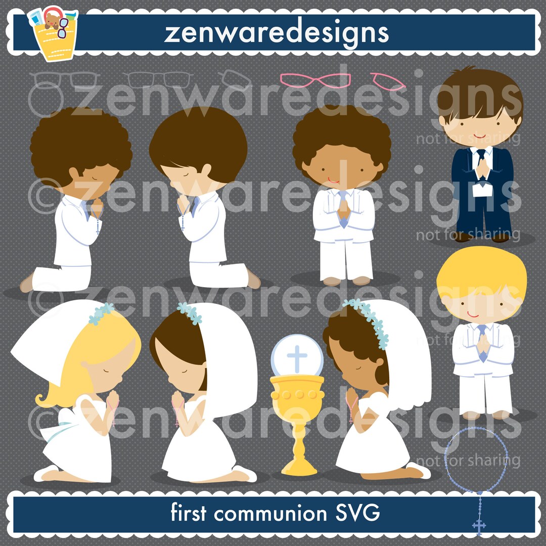 First Communion Clipart SVG - Etsy