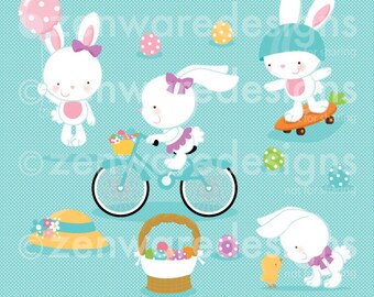 Easter Clip Art, Easter Animals Clip Art, Spring Animals Clip Art, Pig ...