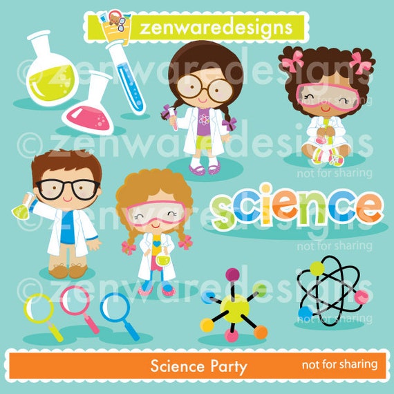 Fun Science Clipart Science Clipart Etsy