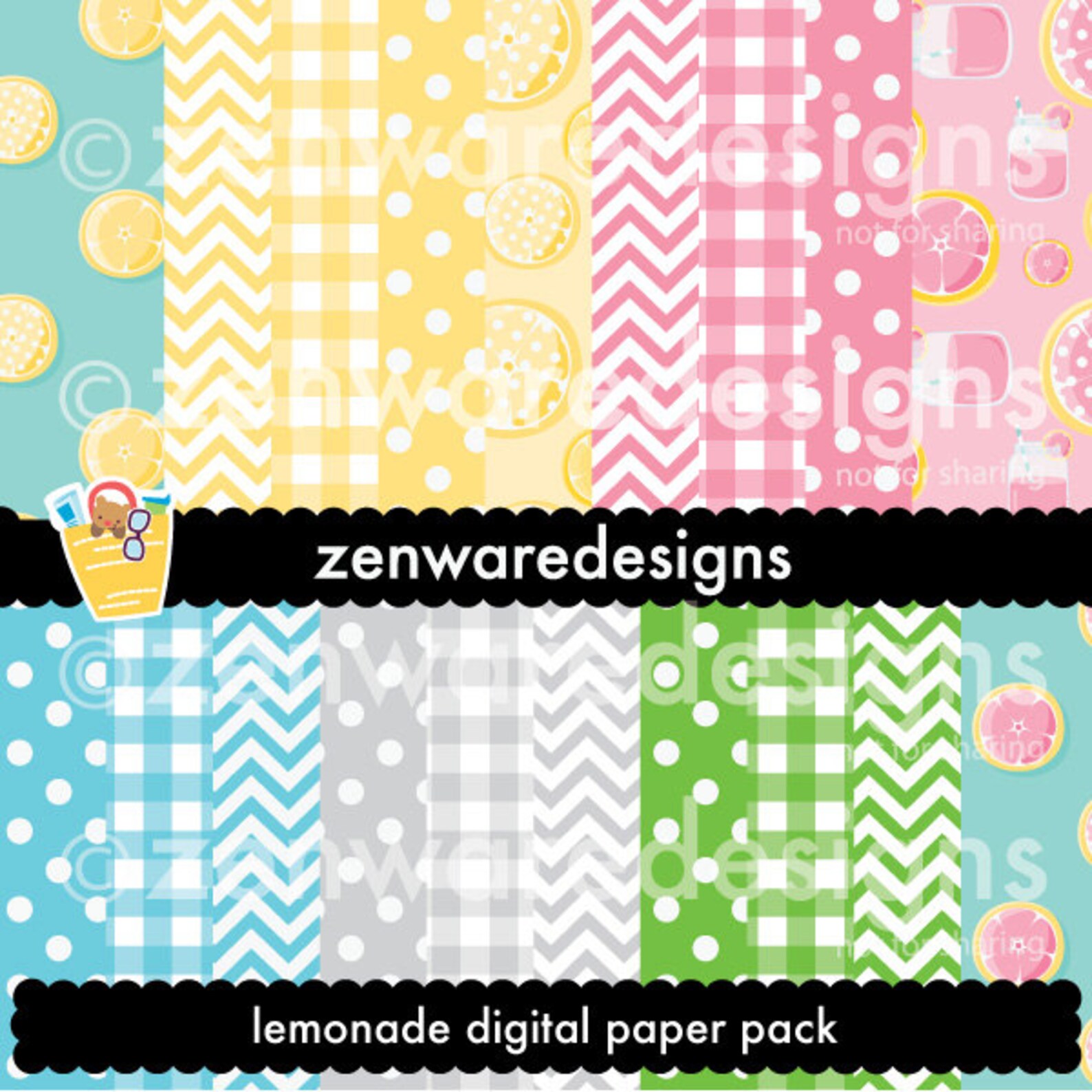 Lemonade Digital Papers | Etsy
