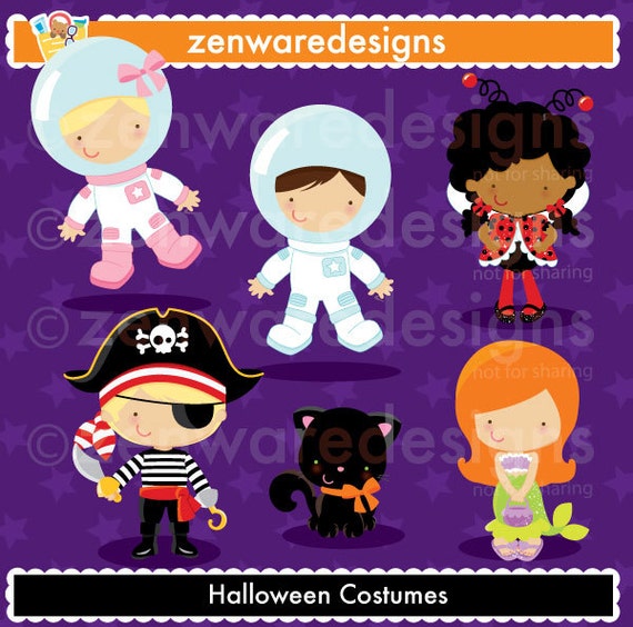 Halloween Costume Clipart | Etsy