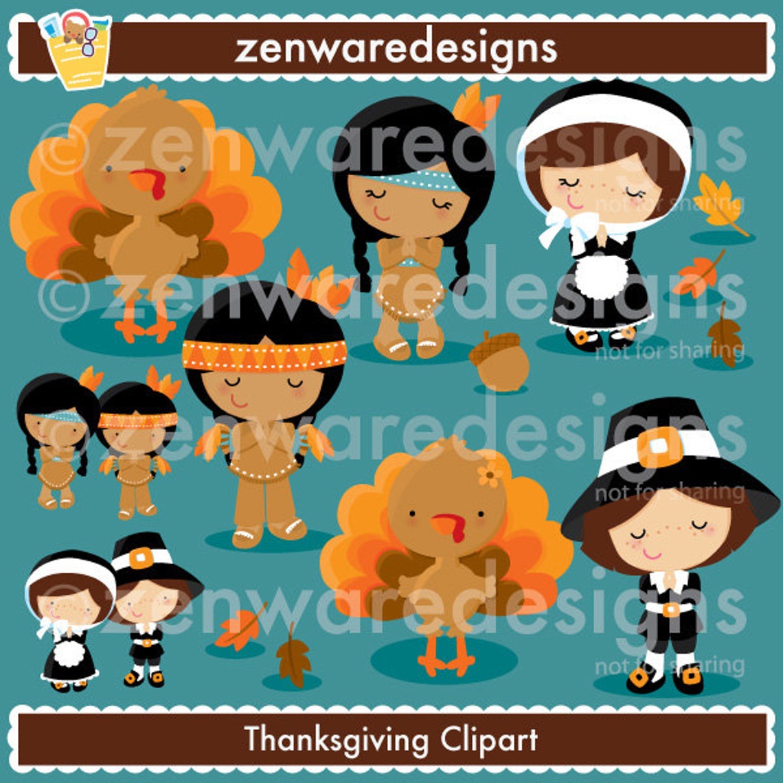 Thanksgiving Clipart - Etsy