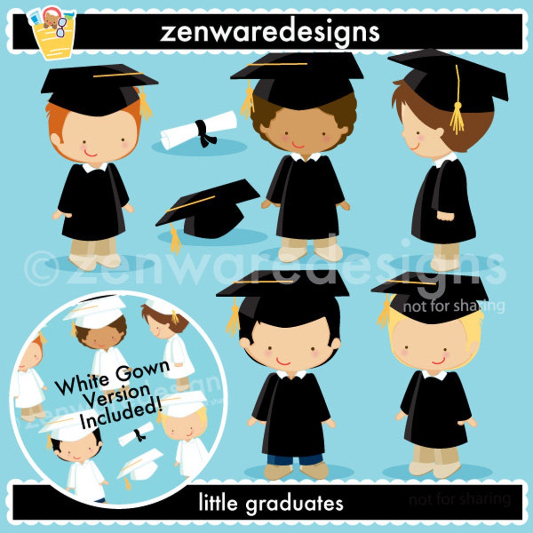 Graduation Boys Clipart - Etsy