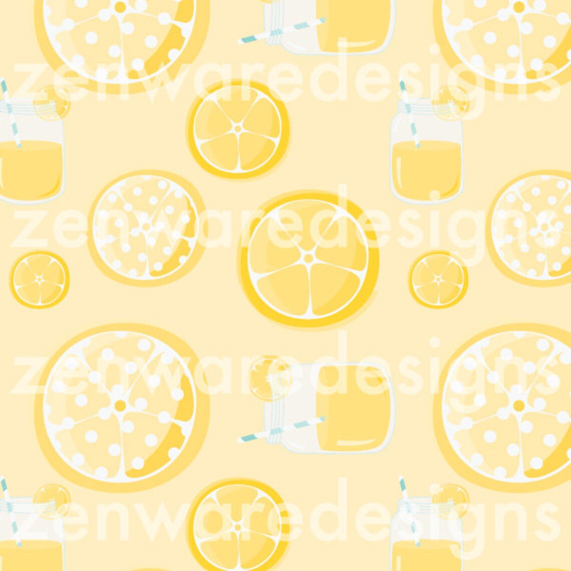 Lemonade Digital Papers | Etsy