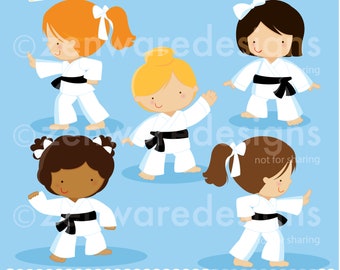 Karate Clipart Karate Kids Clipart/ Karate Boy Clip Art / Sport Kid ...