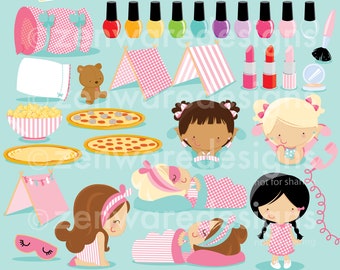 Sleepover / Slumber Party Clipart for Boys | Etsy