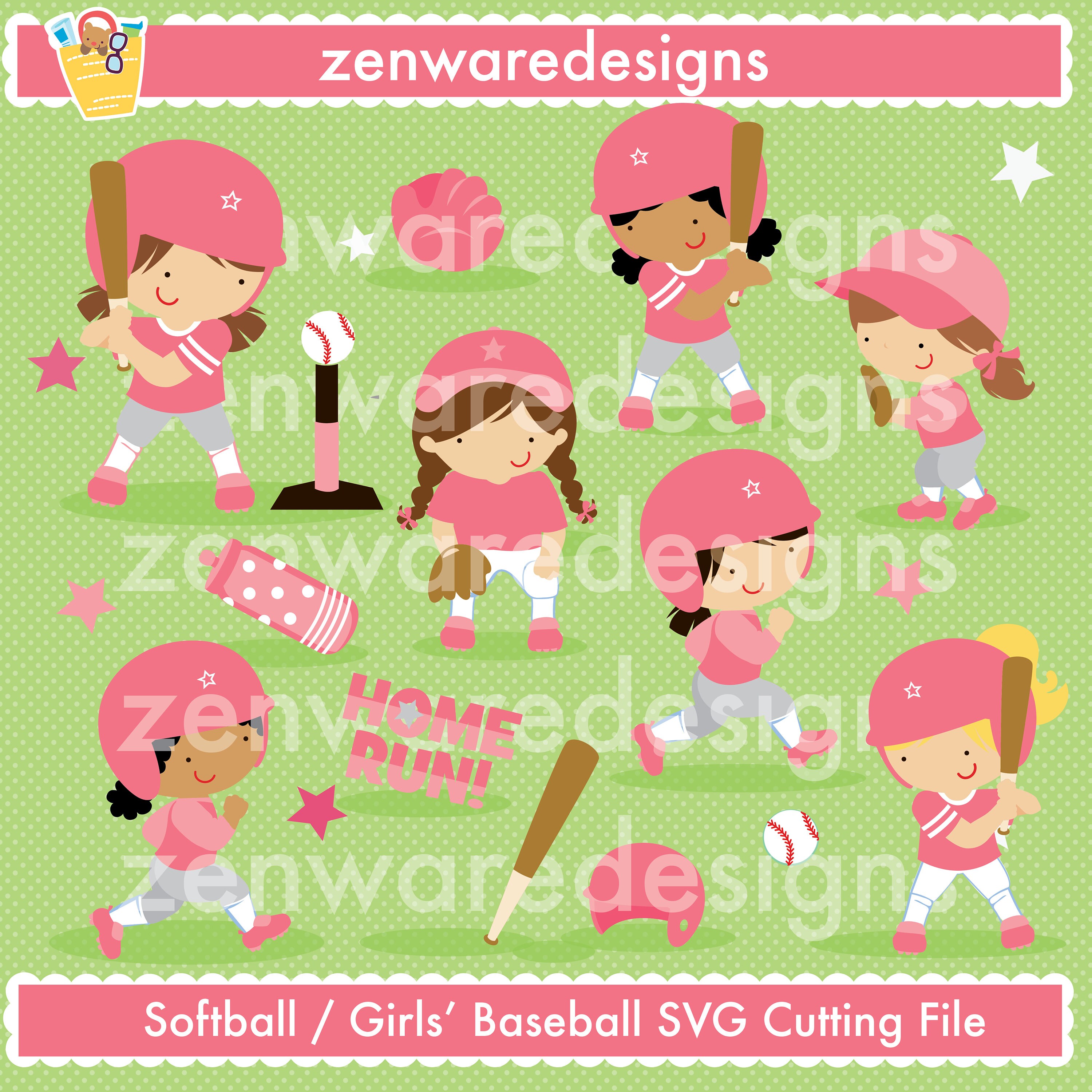 Baseball / Softball Clipart SVG Cutting File - Etsy