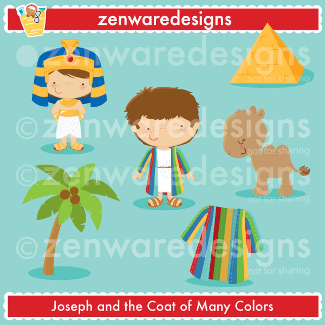 Joseph and the Coat of Many Colors Clipart - Etsy