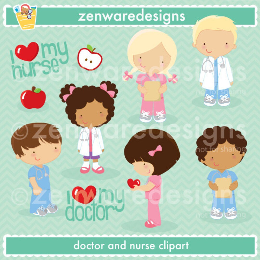 Doctor and Nurse Clipart - Etsy