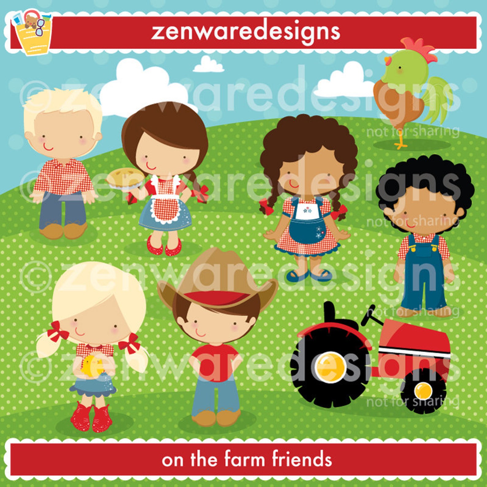 Farm Clipart - Etsy