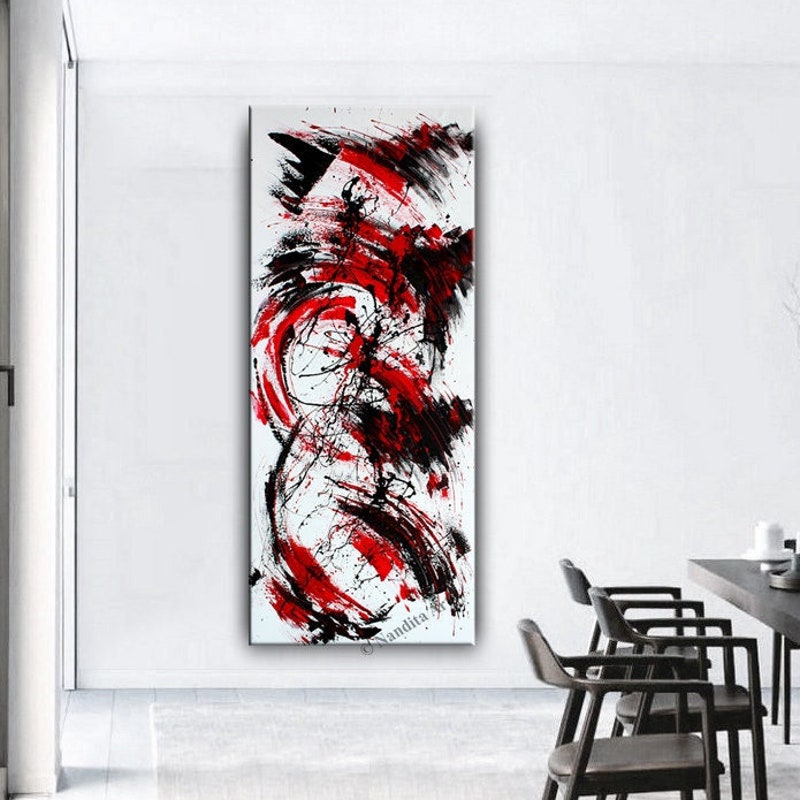 Red and Black Art - Etsy