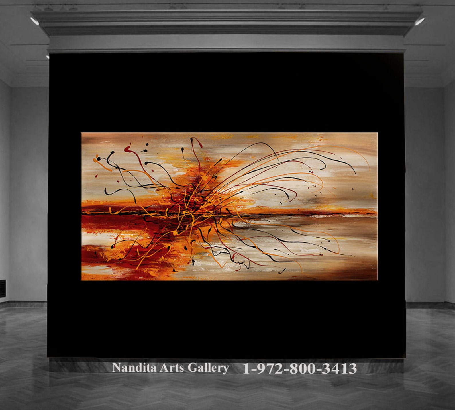 Jackson Pollock Large Abstract Painting 48 String | Etsy