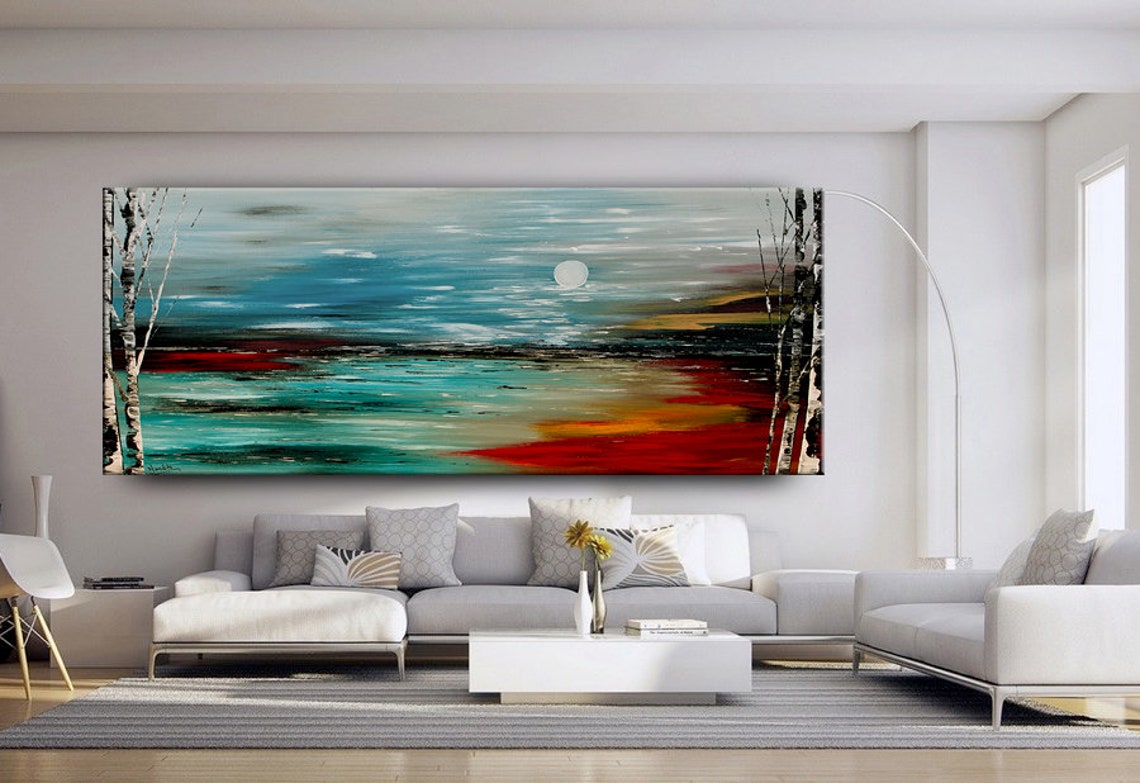 Large Acrylic Painting Landscape Wall Art Original Landscape - Etsy