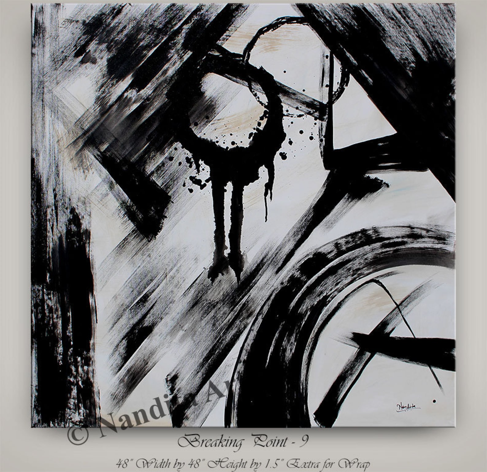 Arte moderno de pared en blanco y negro arte contemporáneo - Etsy España