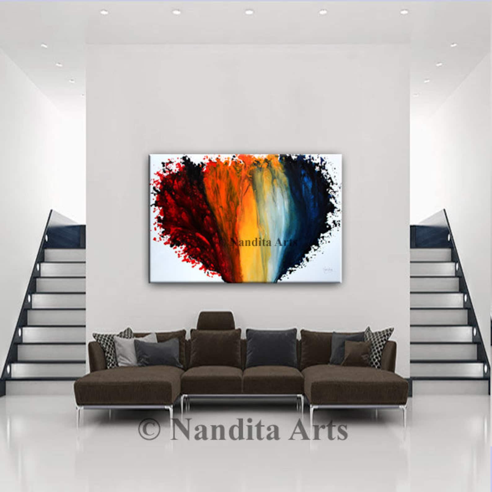 Modern Painting Acrylic Painting Canvas Art Contemporary Art - Etsy