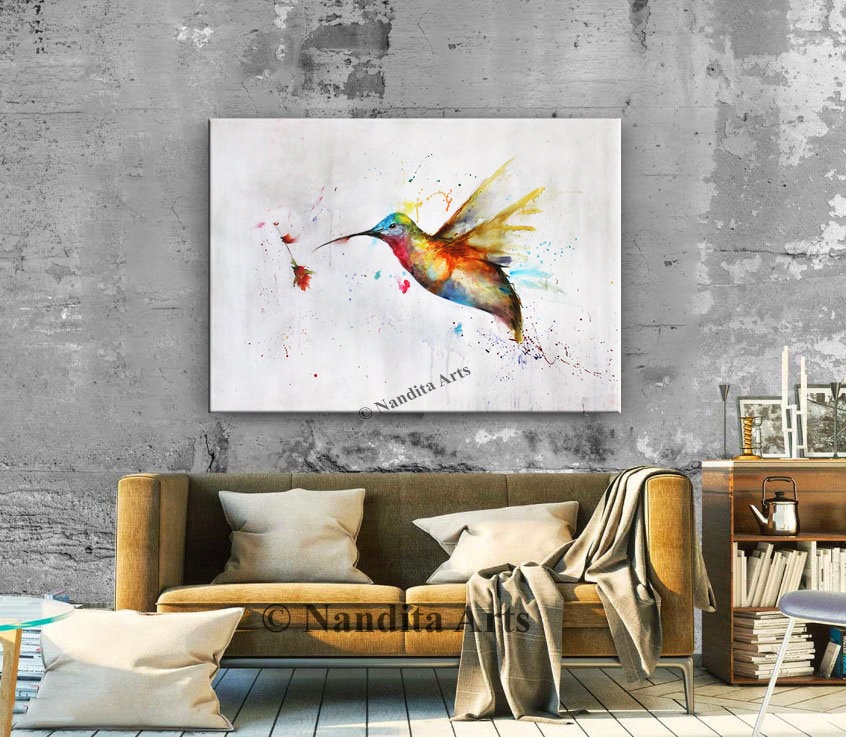 Abstract Hummingbird Art - Etsy