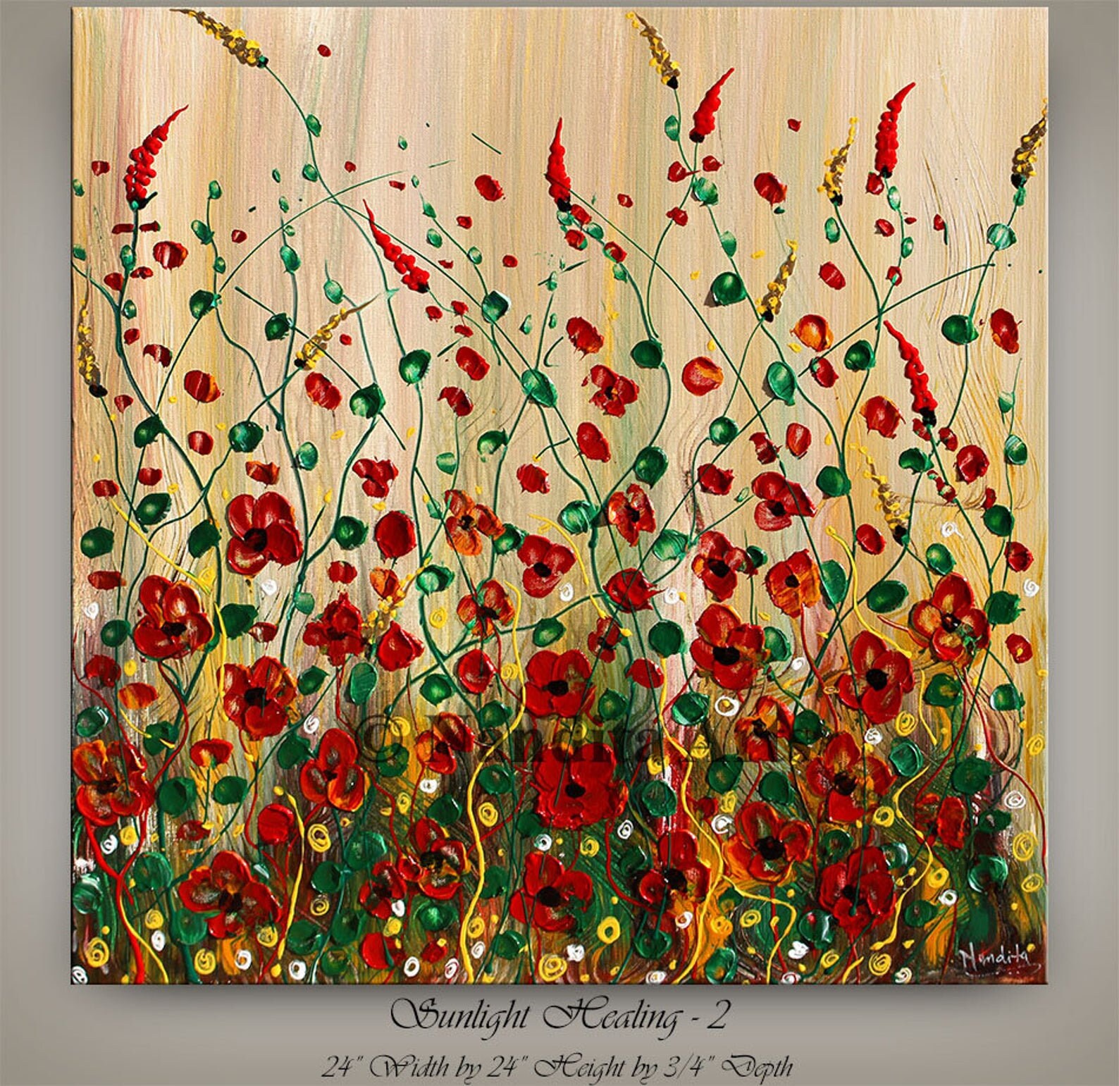 Abstract Poppy Art