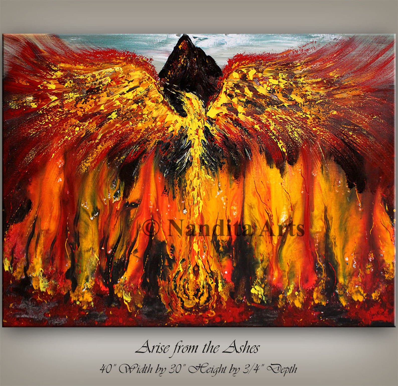 Abstract Volcano Painting