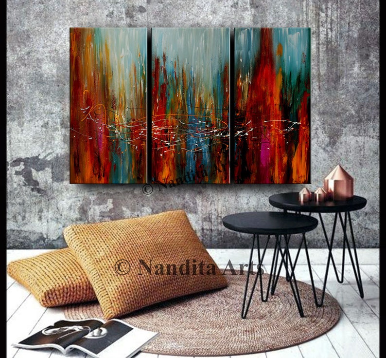 Modern Large Acrylic Landscape Painting Canvas Landscape - Etsy