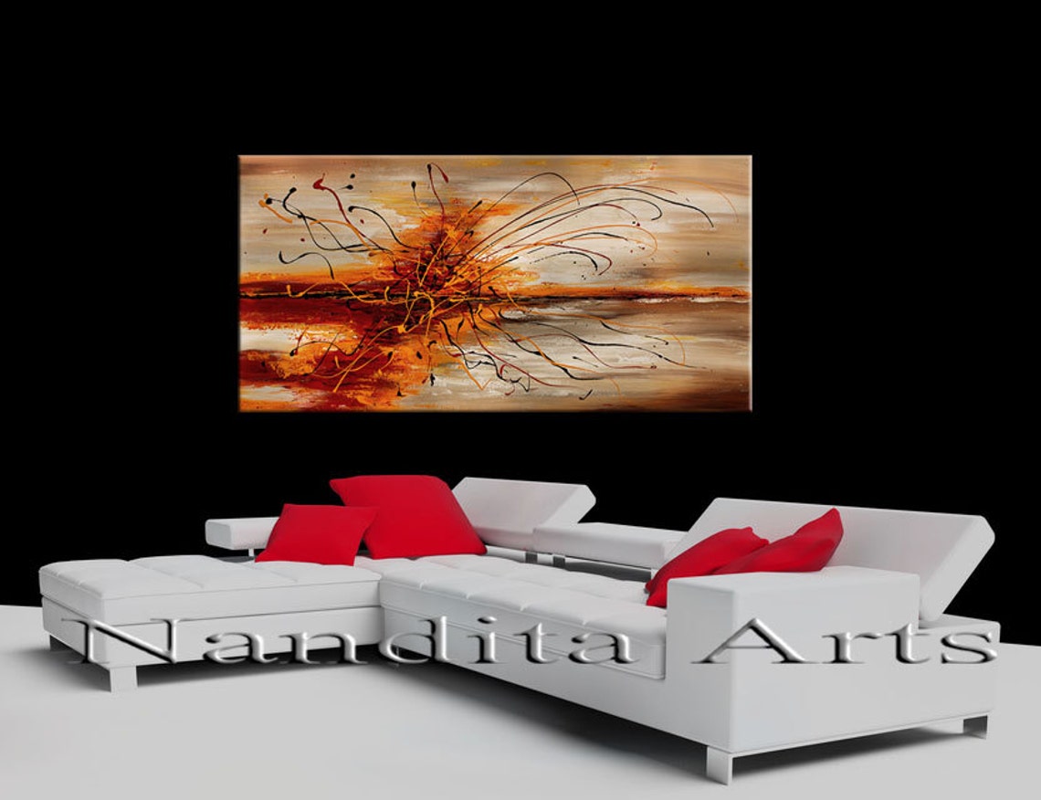 Jackson Pollock Large Abstract Painting 48 String | Etsy