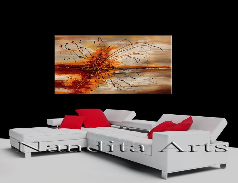 Jackson Pollock Large Abstract Painting 48 String | Etsy