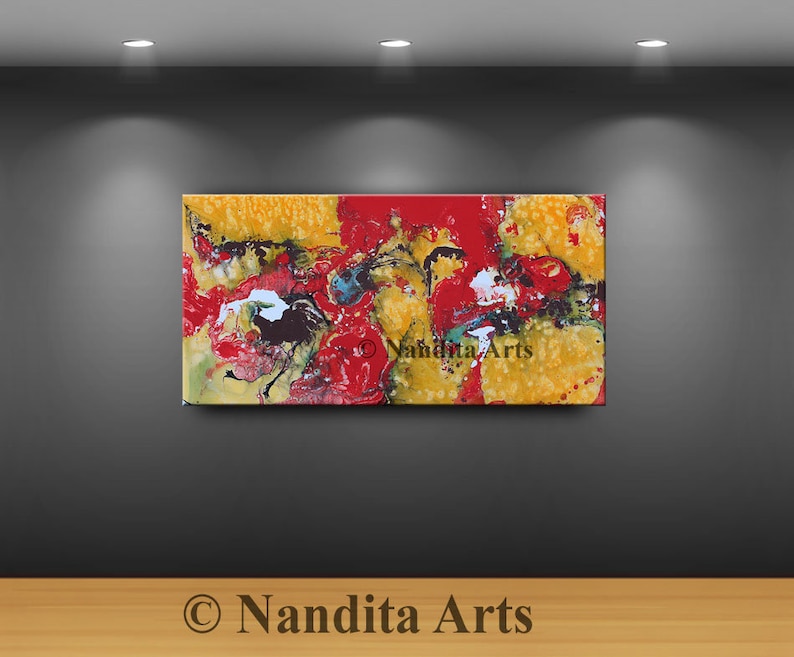 ORIGINAL Modern Art Red Painting Abstract Art Red Home Décor - Etsy Canada