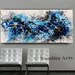 Jackson Pollock Inspired Blue Acrylic Painting Modern Wall Art Abstract ...