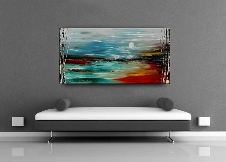 Large Acrylic Painting Landscape Wall Art Original Landscape - Etsy