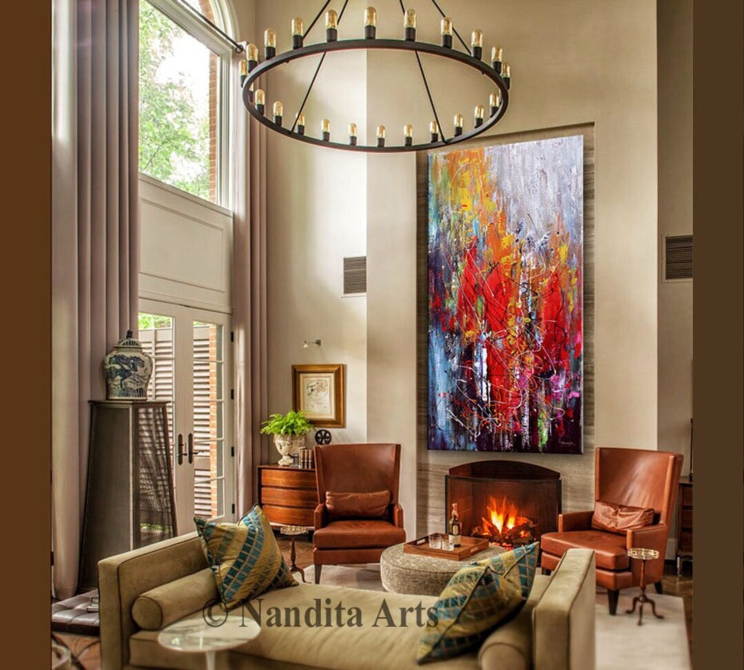 Colorful Abstract Jackson Pollock-style Painting - Splatter Art by ...