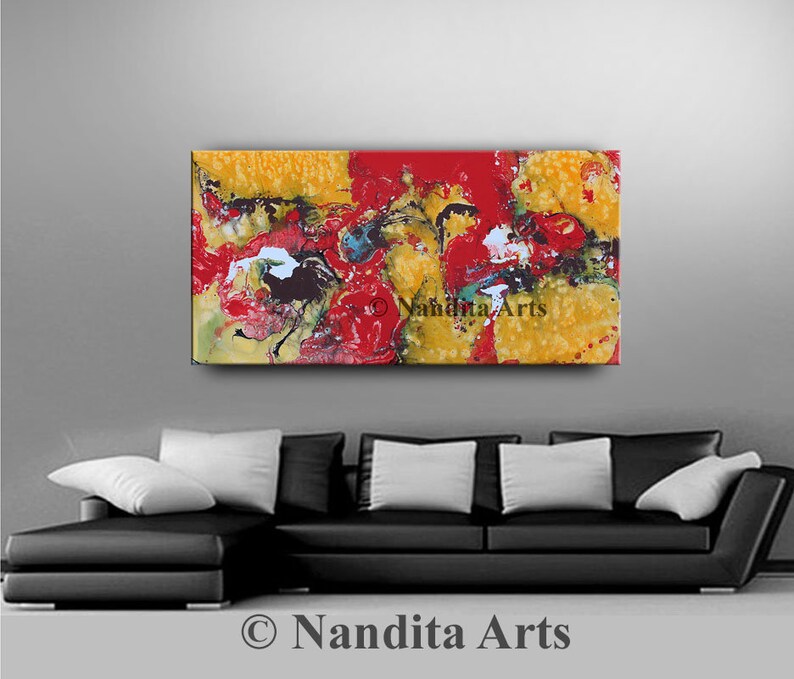 ORIGINAL Modern Art Red Painting Abstract Art Red Home Décor - Etsy Canada