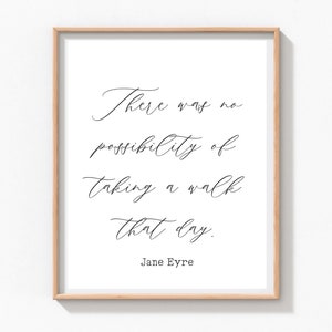 JANE EYRE First Line From the Book Charlotte Bronte Digital - Etsy