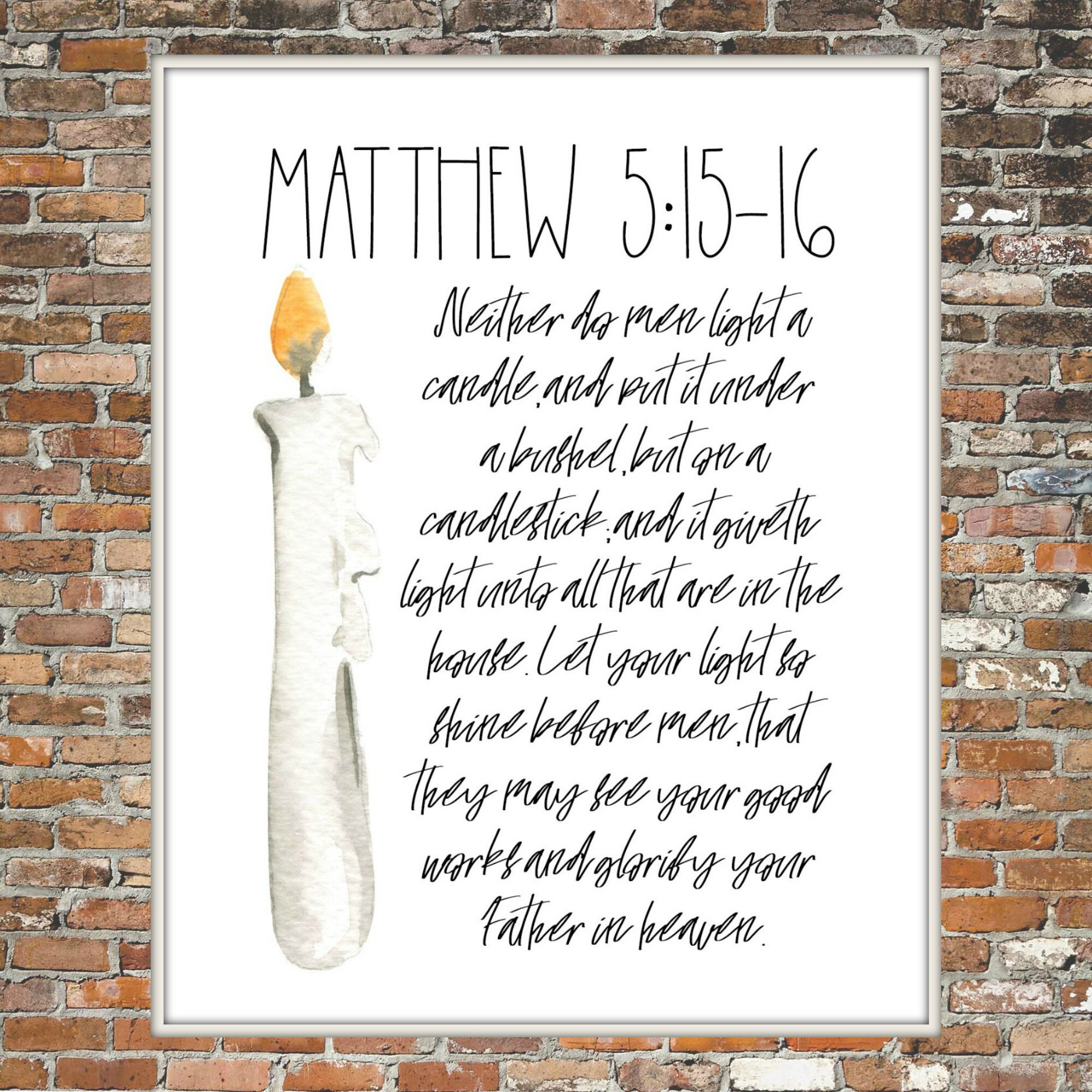 MATTHEW 5 15 16 Let Your Light So Shine Before Men Etsy MATTHEW 5 15 16 Let Your Light So Shine Before Men Etsy