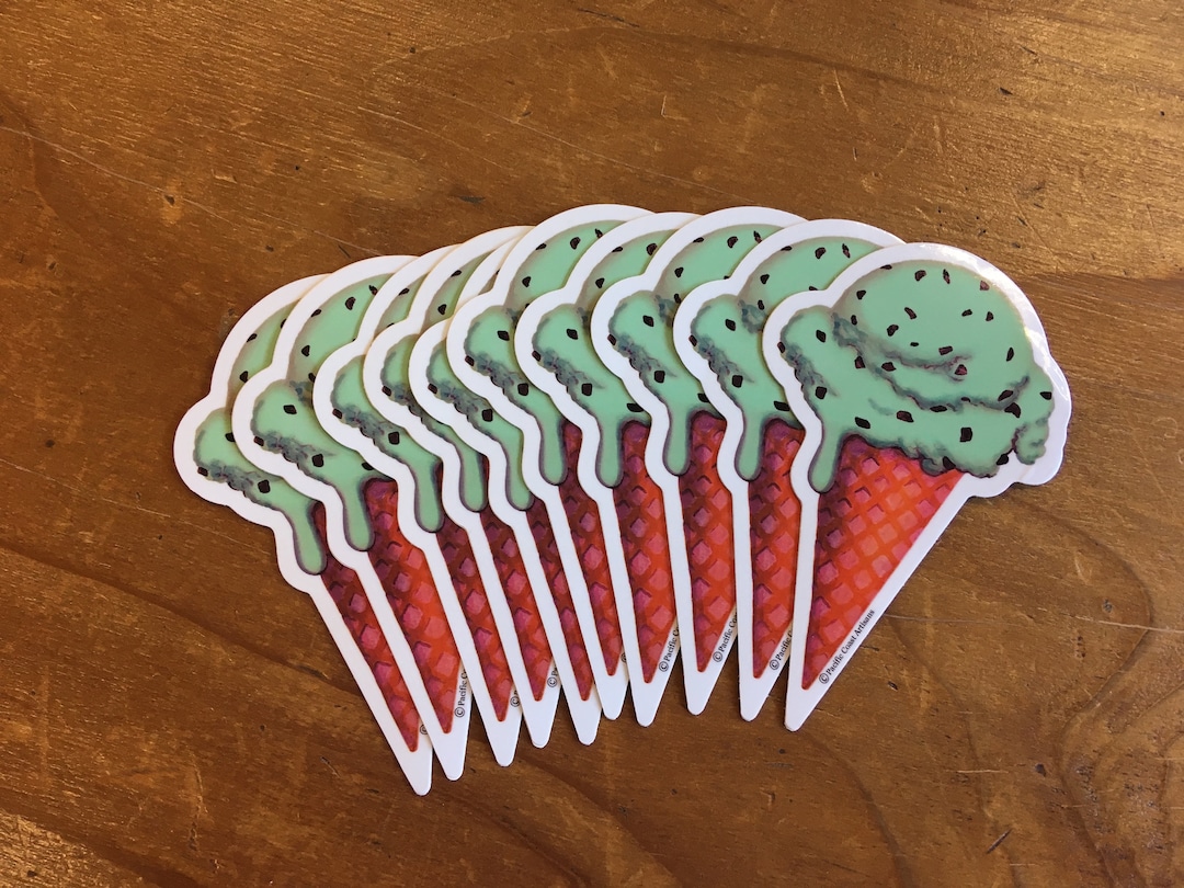 Ice Cream Cone Stickers 10-pack - Etsy