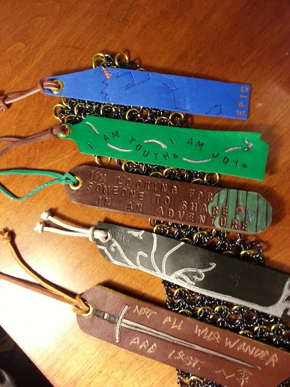 Custom Leather bookmark | Etsy