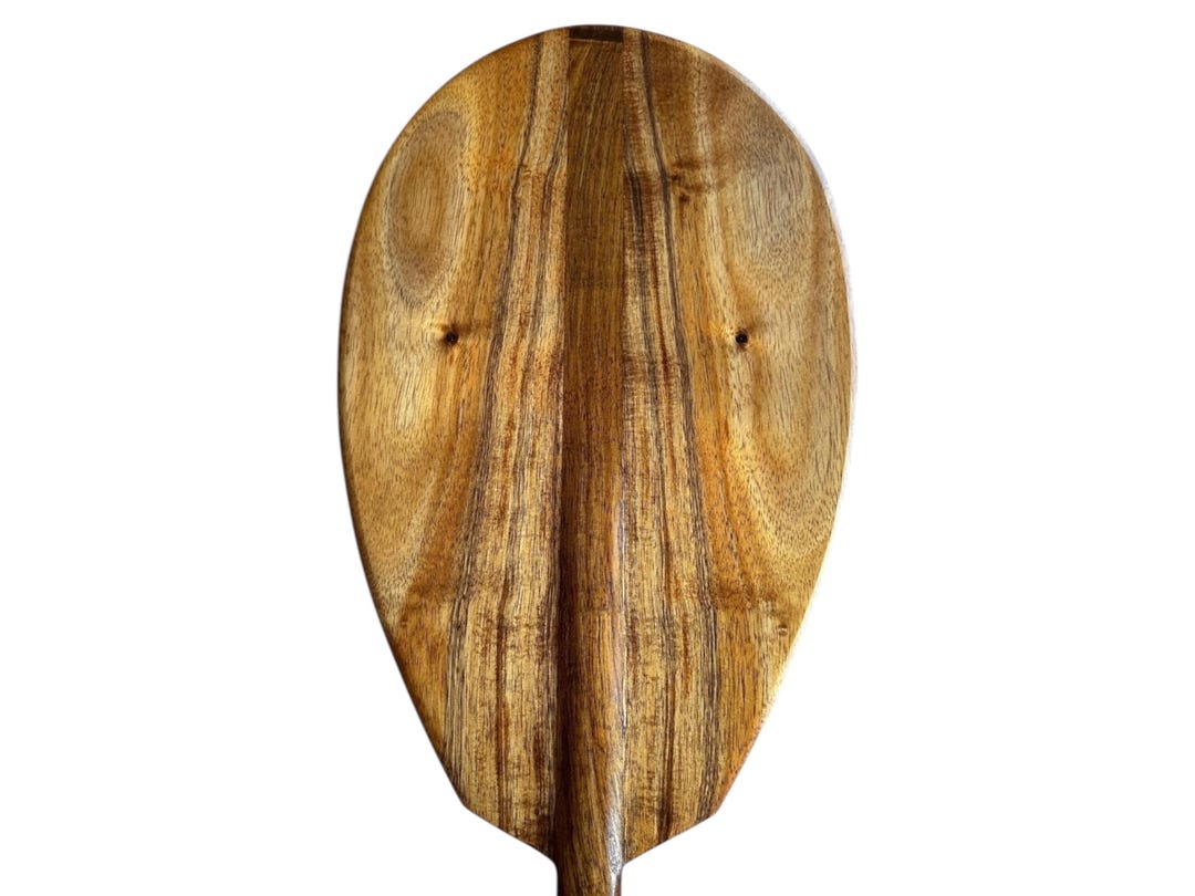 Slightly Curly Koa Paddle Hawaiian Outrigger Canoe Paddling - Etsy