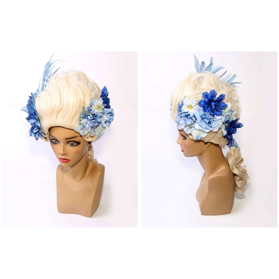 Marie Antoinette Wig/ Powdered Wig/ Rococo Wig/ Baroque Wig/ White Wig ...