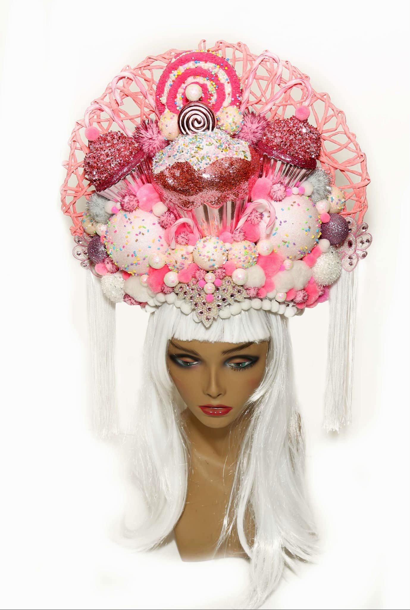 Candy Headdress/ Candy Headpiece/ Rococo/ Baroque/ Showgirl Headdress ...