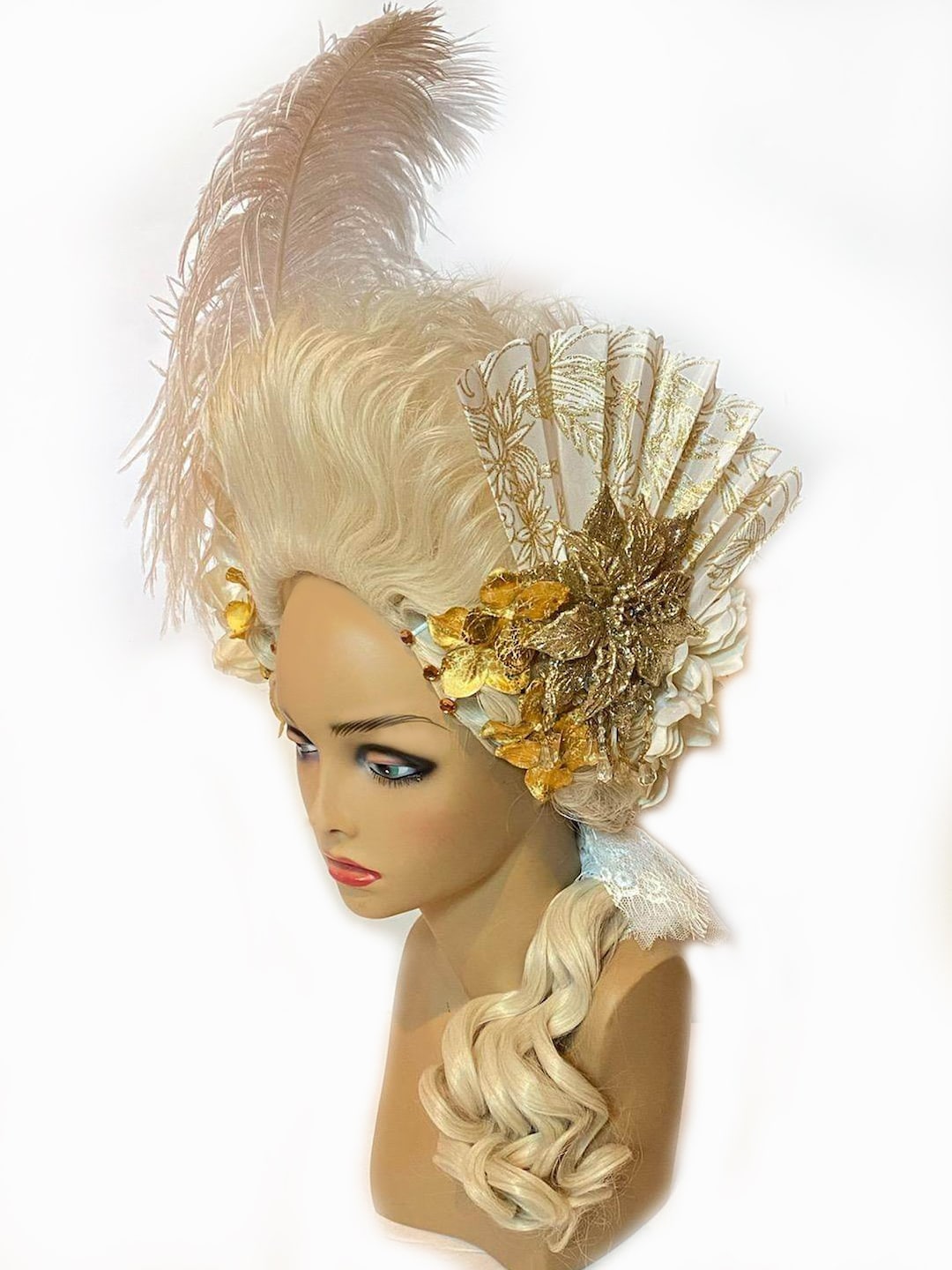 Marie Antoinette Wig /baroque Wig/anime Cosplay Wig / Rococo Style Wig ...