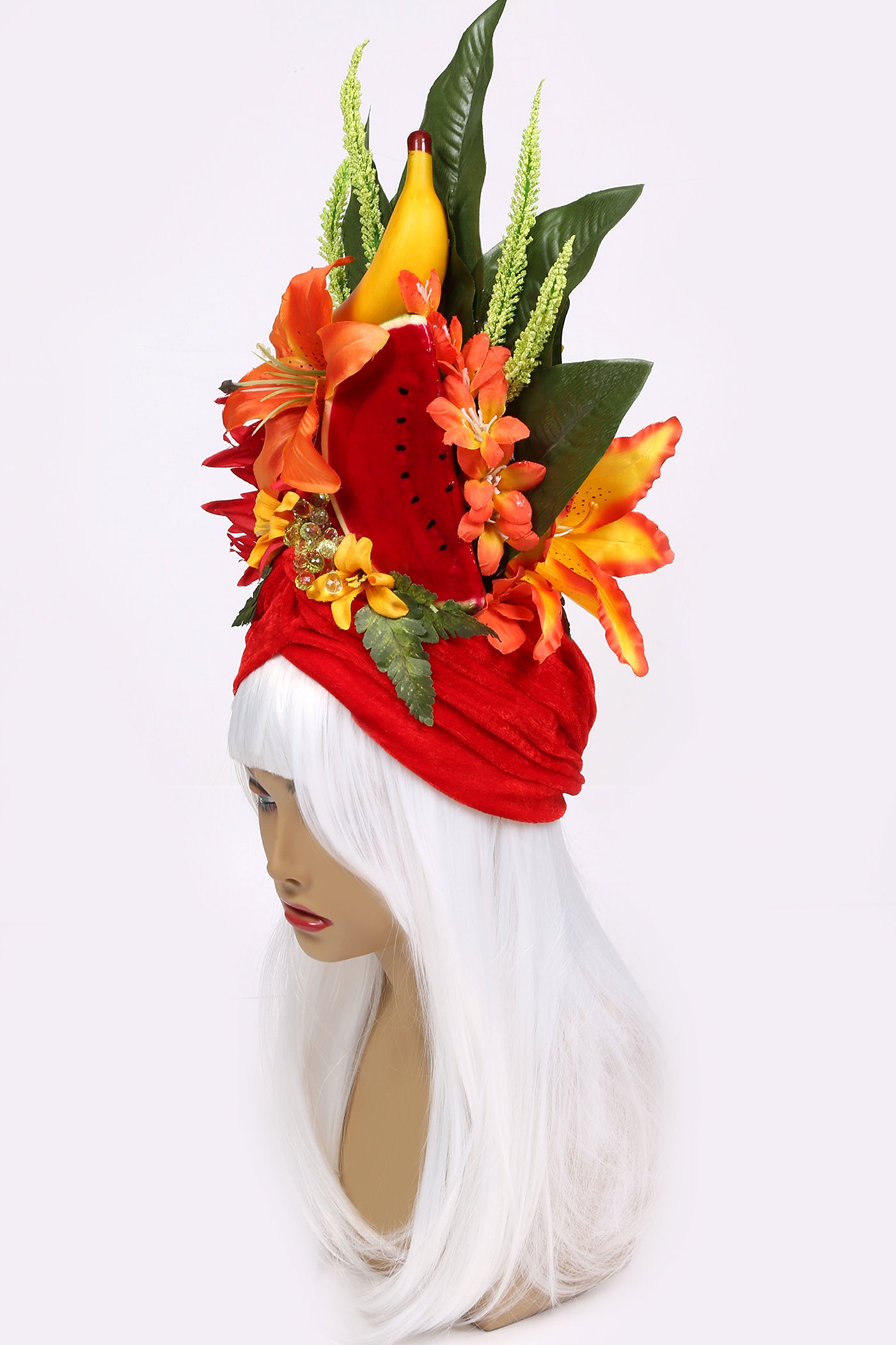 Fruit Hat/ Pinup Hat / Tropical Hat/ Tropical Fascinator/ Tiki Hat ...