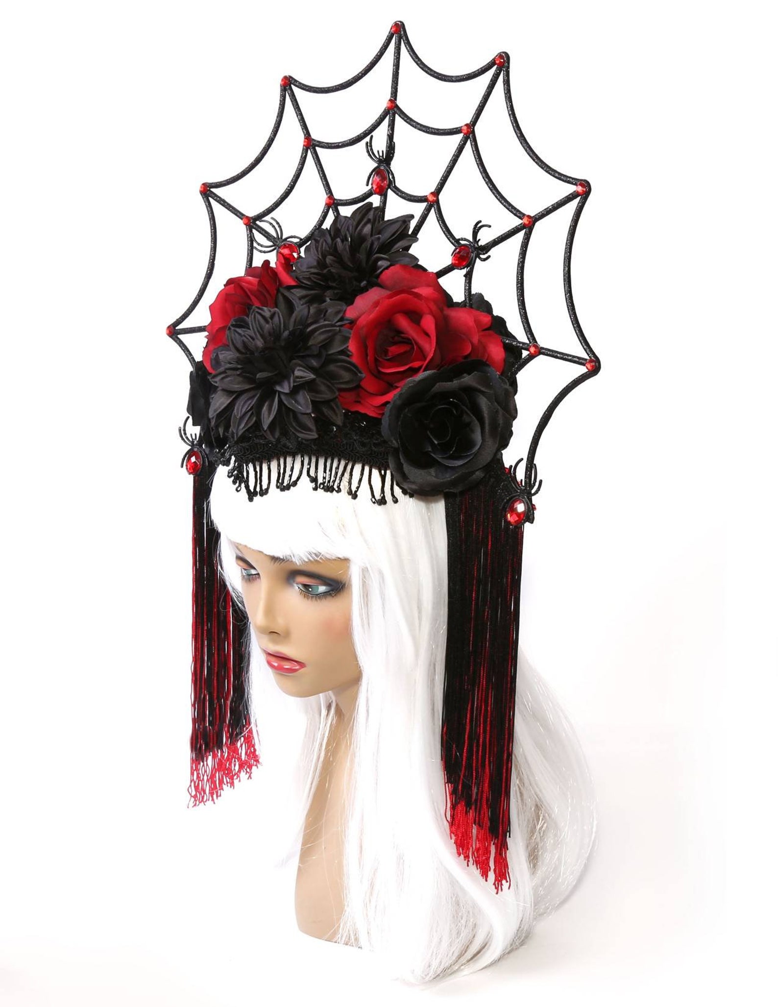 READY TO SHIP Spiderweb Headpiece/ Spiderweb Headdress/ Day of the Dead ...