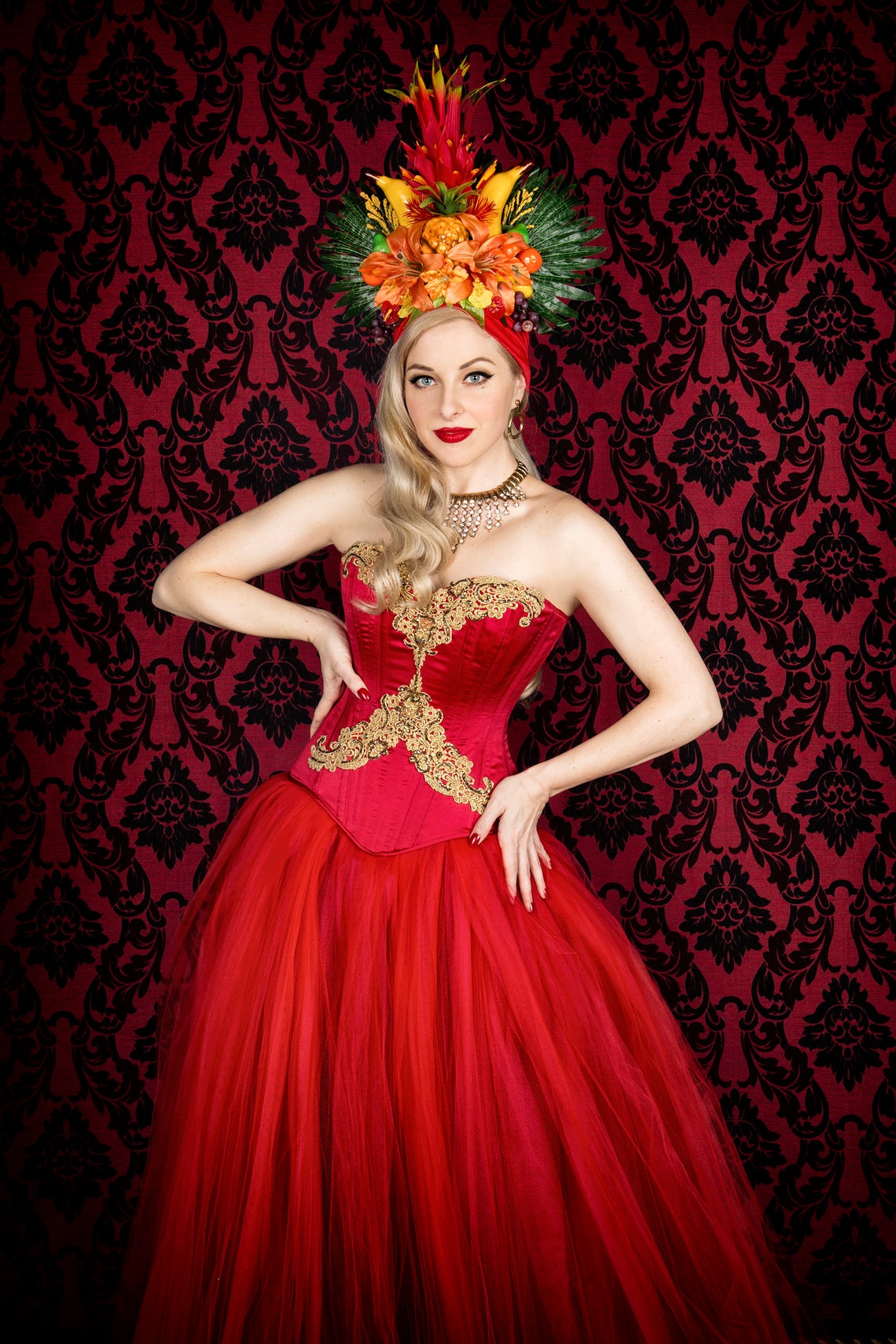 Fruit Hat/ Pineapple Hat/ Pinup Hat / Tropical Hat/ Tropical Fascinator ...