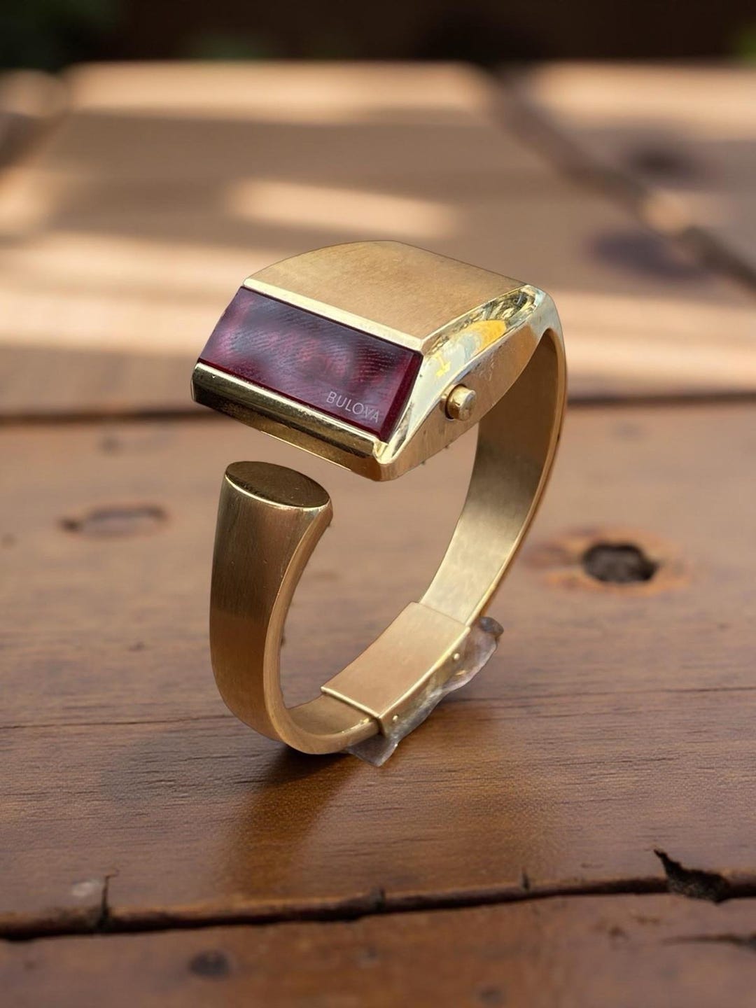 Vintage Bulova Computron Cuff Watch Gold Tone - Etsy