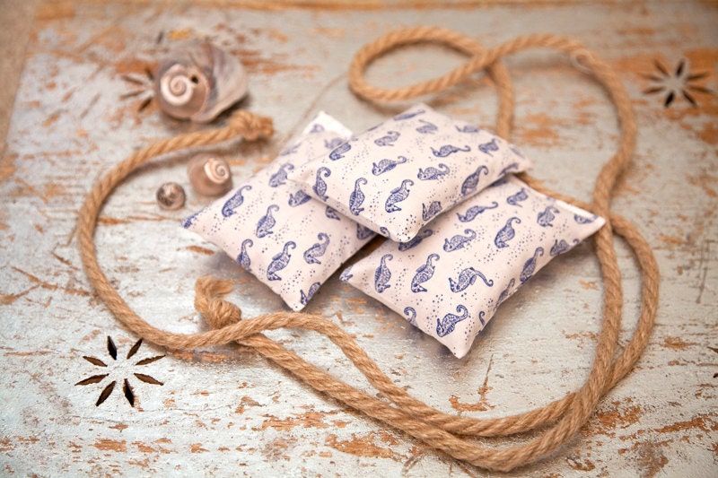 Lavender Sachet - Nautical Sachets - Seahorse Sachet - Lavender Bag ...