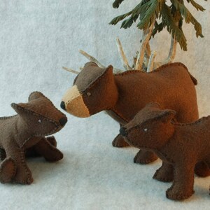 Felt Brown Bear Family Pattern and Illustrated Instructions ...